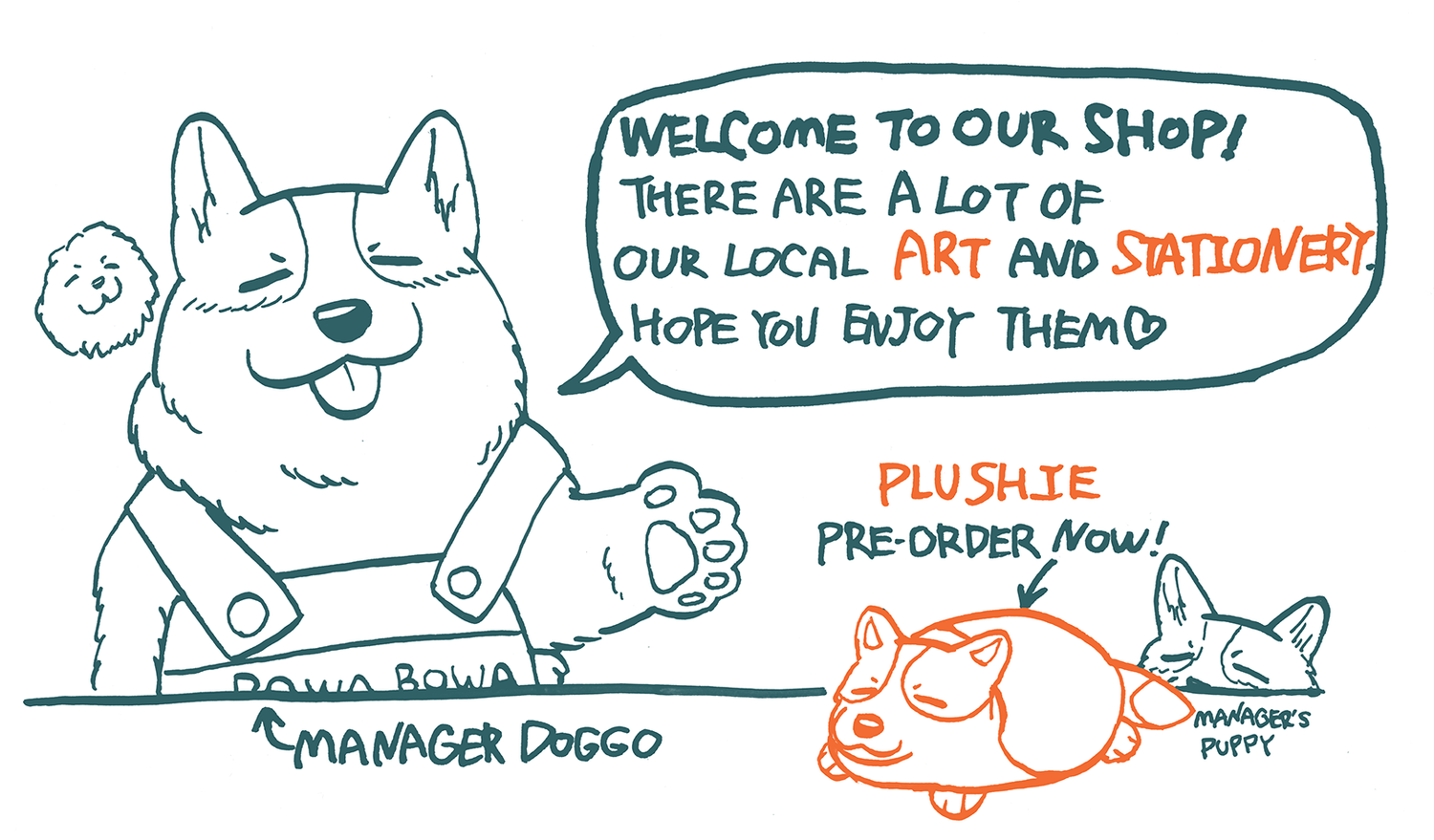 Bowa Bowa Doggo | Cute&Silly Dog Art SHOP